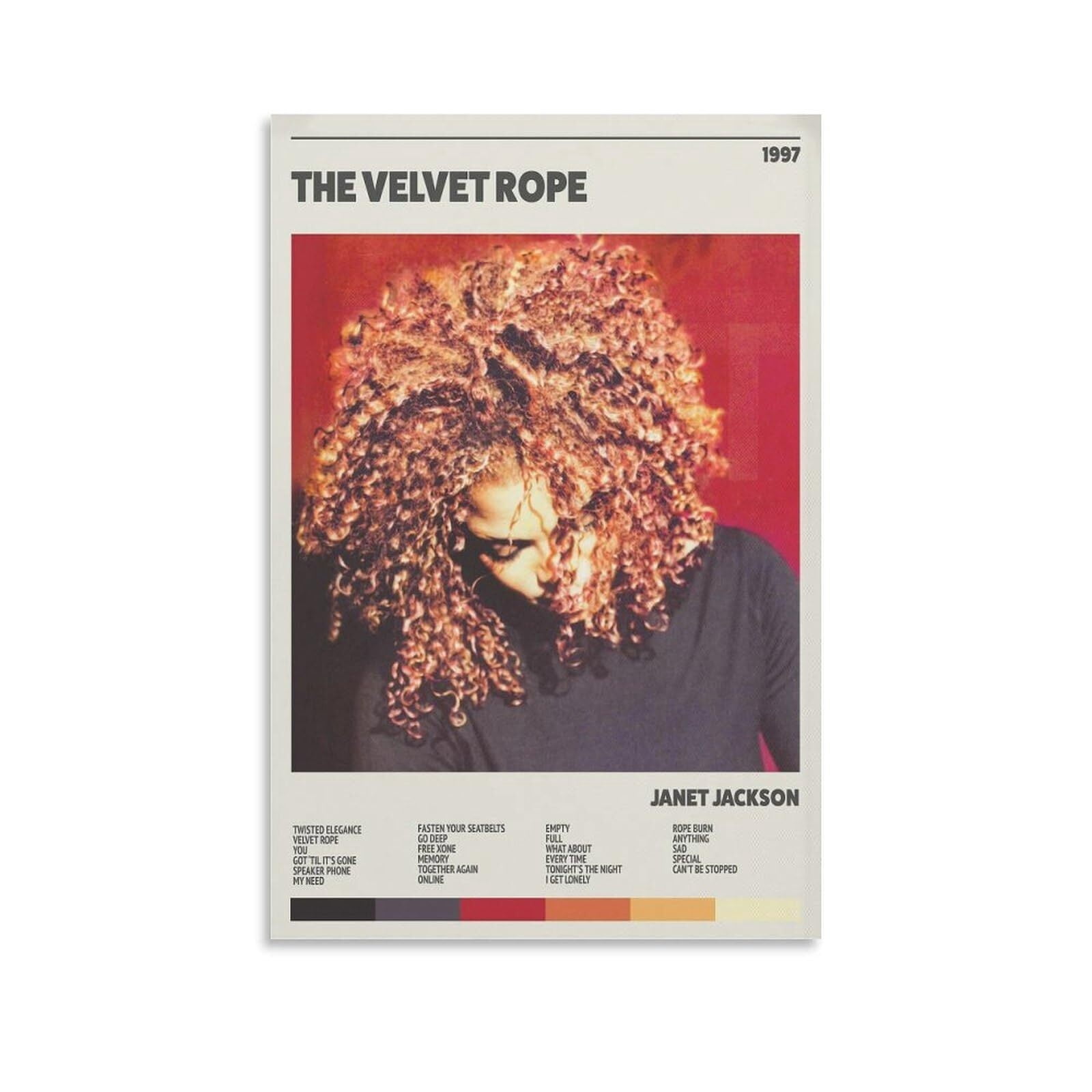 Janet Jackson The Velvet Rope 2 Canvas Poster Bedroom Decoration ...