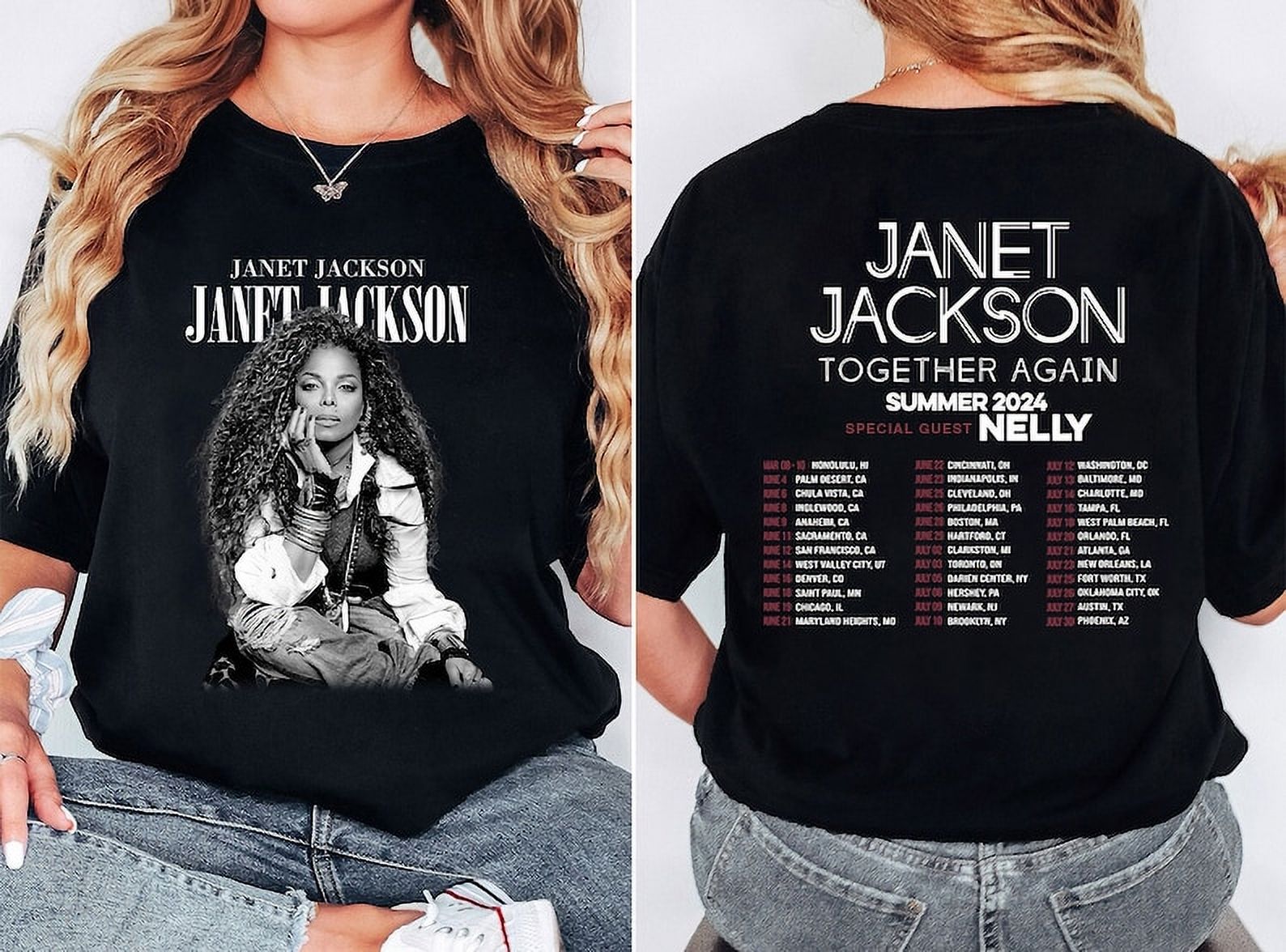 Janet Jackson Together Again 2024 Tour Shirt, Janet Jackson 2024 Tour ...