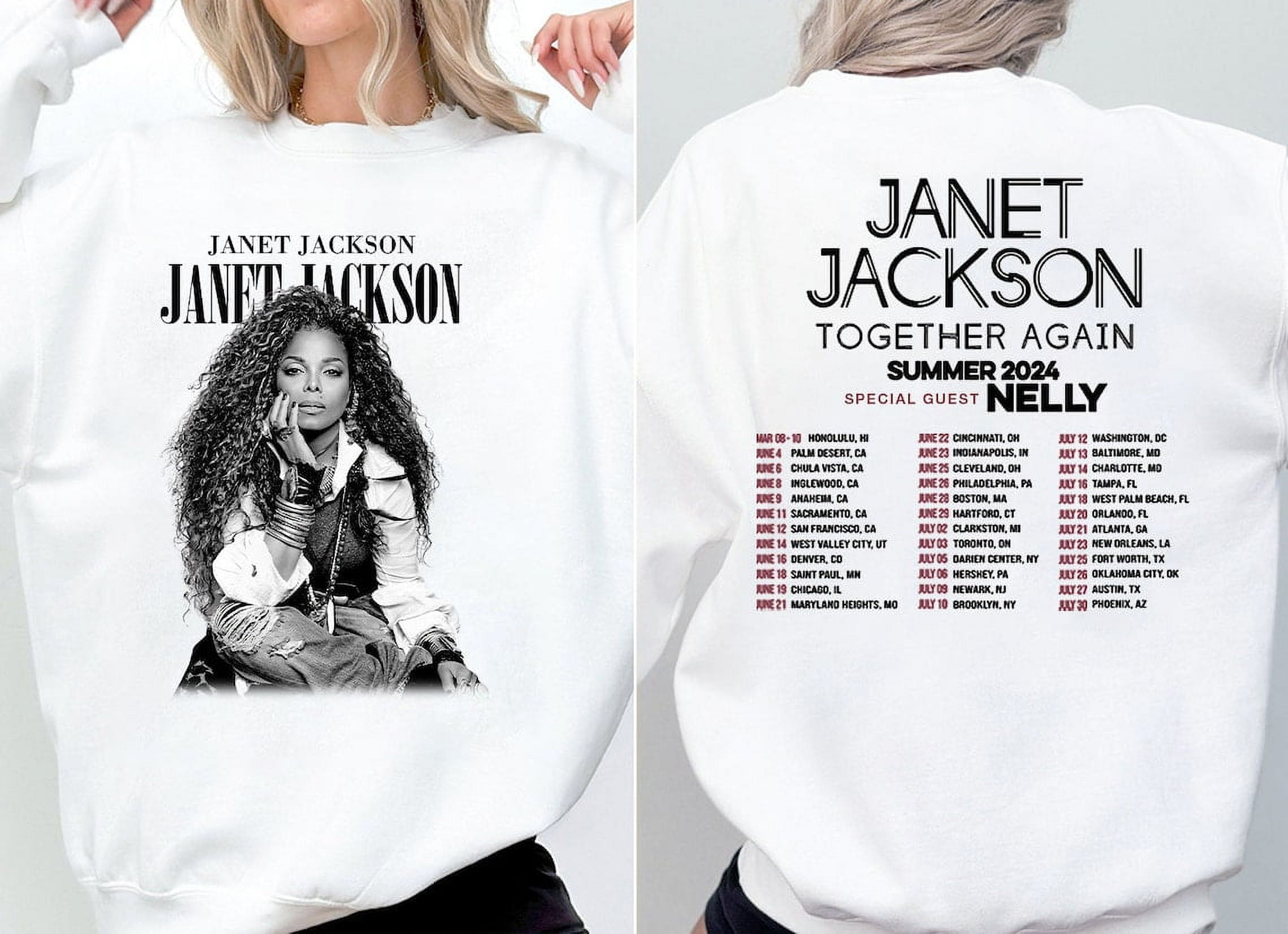 Janet Jackson Together Again 2024 Tour Sweatshirt, Janet Jackson Fan ...