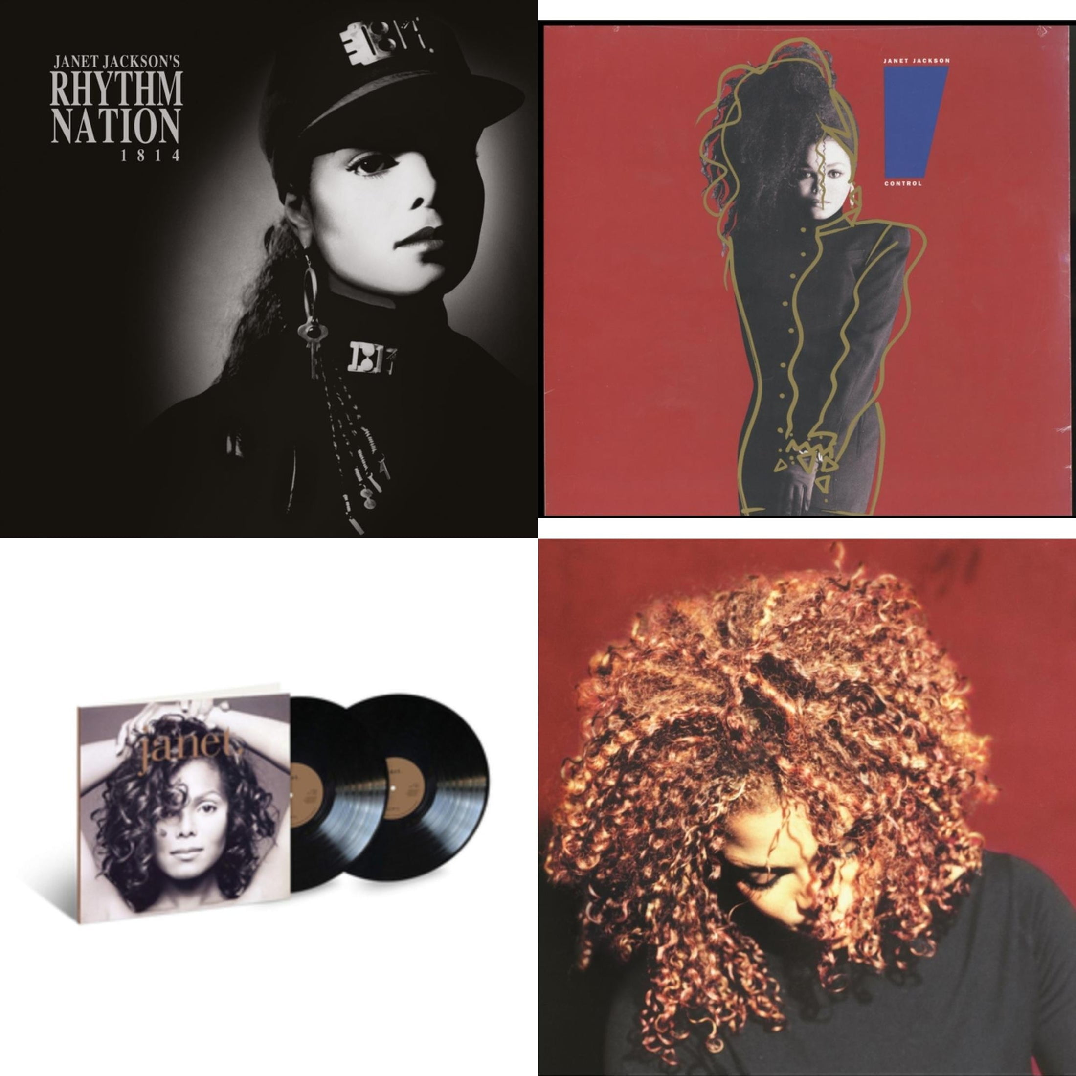 Janet Jackson's Rhythm Nation 1814 (2 LP) & Control & Janet. (2 LP ...