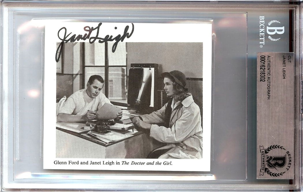 Janet Leigh Autograph Cut Signature The Doctor and the Girl BAS Encased ...