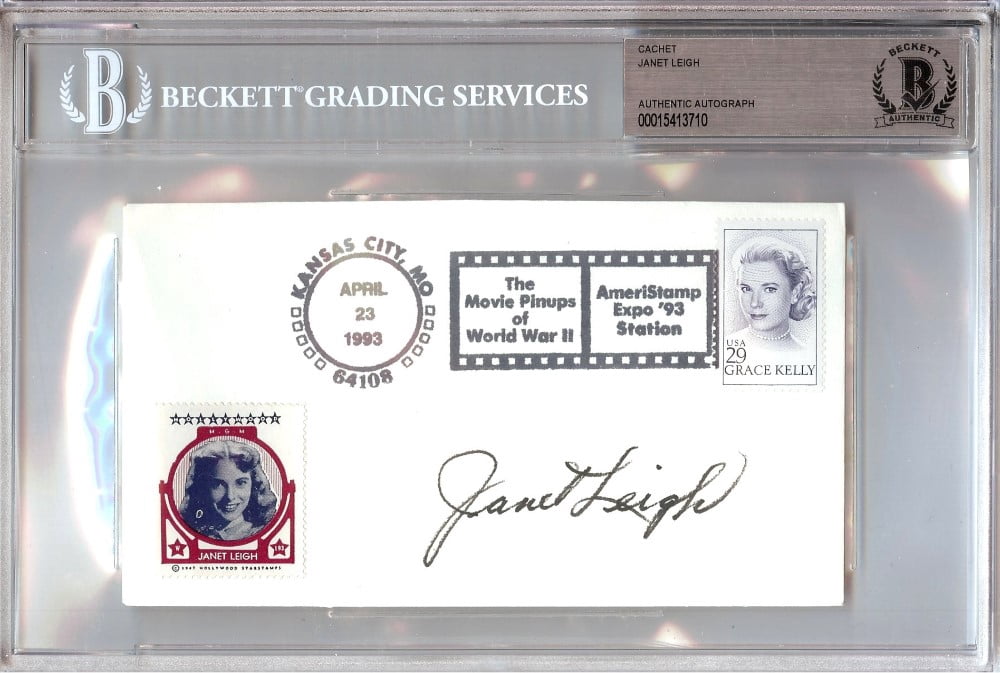 Janet Leigh Signed Autographed Cachet Envelope Psycho Beckett BAS ...