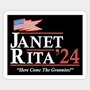 Janet Rita 2024 Here Come The Grannies Usa Flag Sticker Bluey Stickers ...