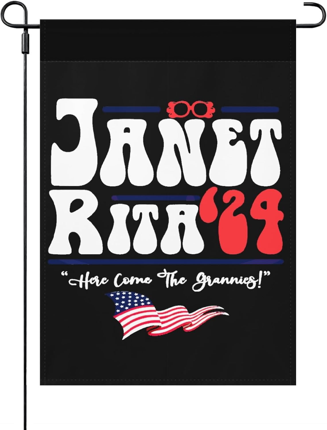 Janet Rita 24 Here Come The Grannies Outdoor Flag Double Sided Inspirational Funny Garden Flag ...