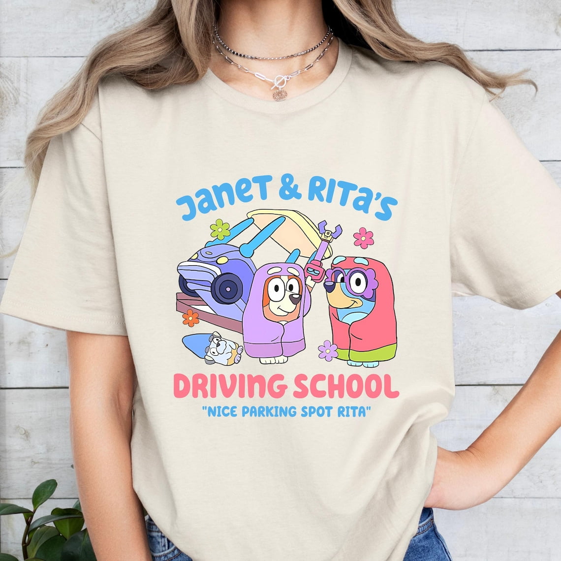 Janet and Rita Driving School Shirt Nice Parking Spot Rita,Blue and ...