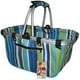 JanetBasket Blue Stripes Large Aluminum Frame Basket, 18" x 10" x 9.5 ...