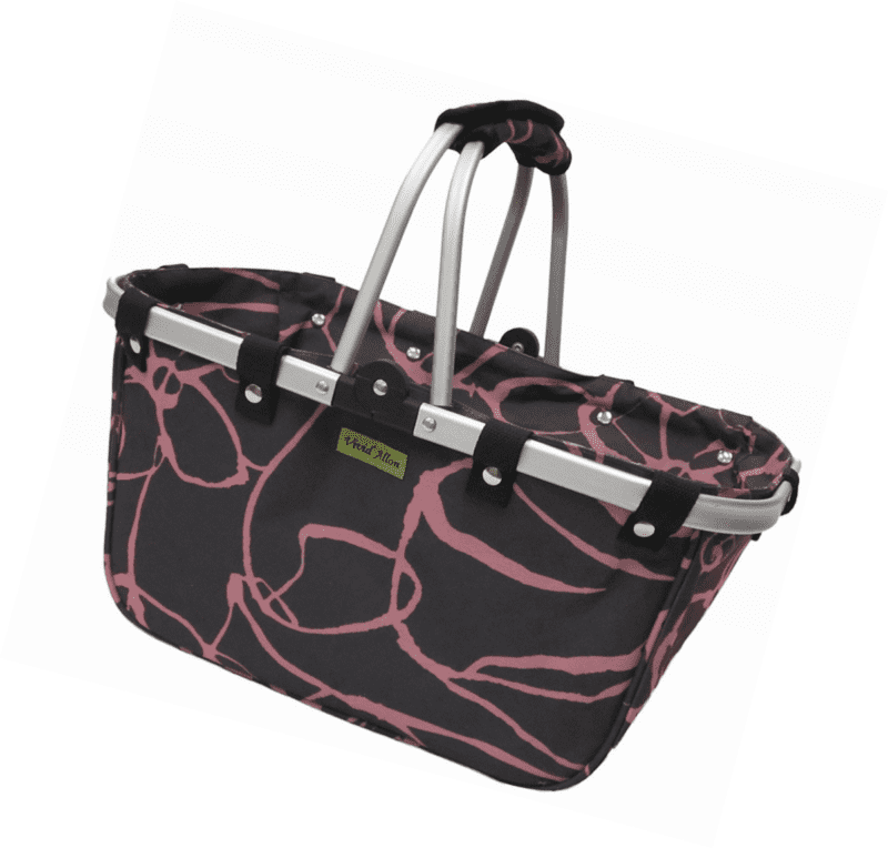 JanetBasket Cherry Large Aluminum Frame Basket, 18" x 10" x 9.5 ...