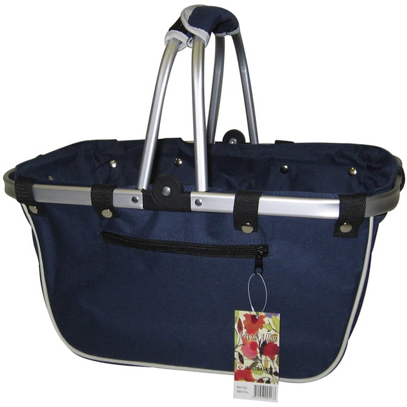 Janetbasket Large Aluminum Frame Basket-18"X10"X9.5" Navy - Walmart.com