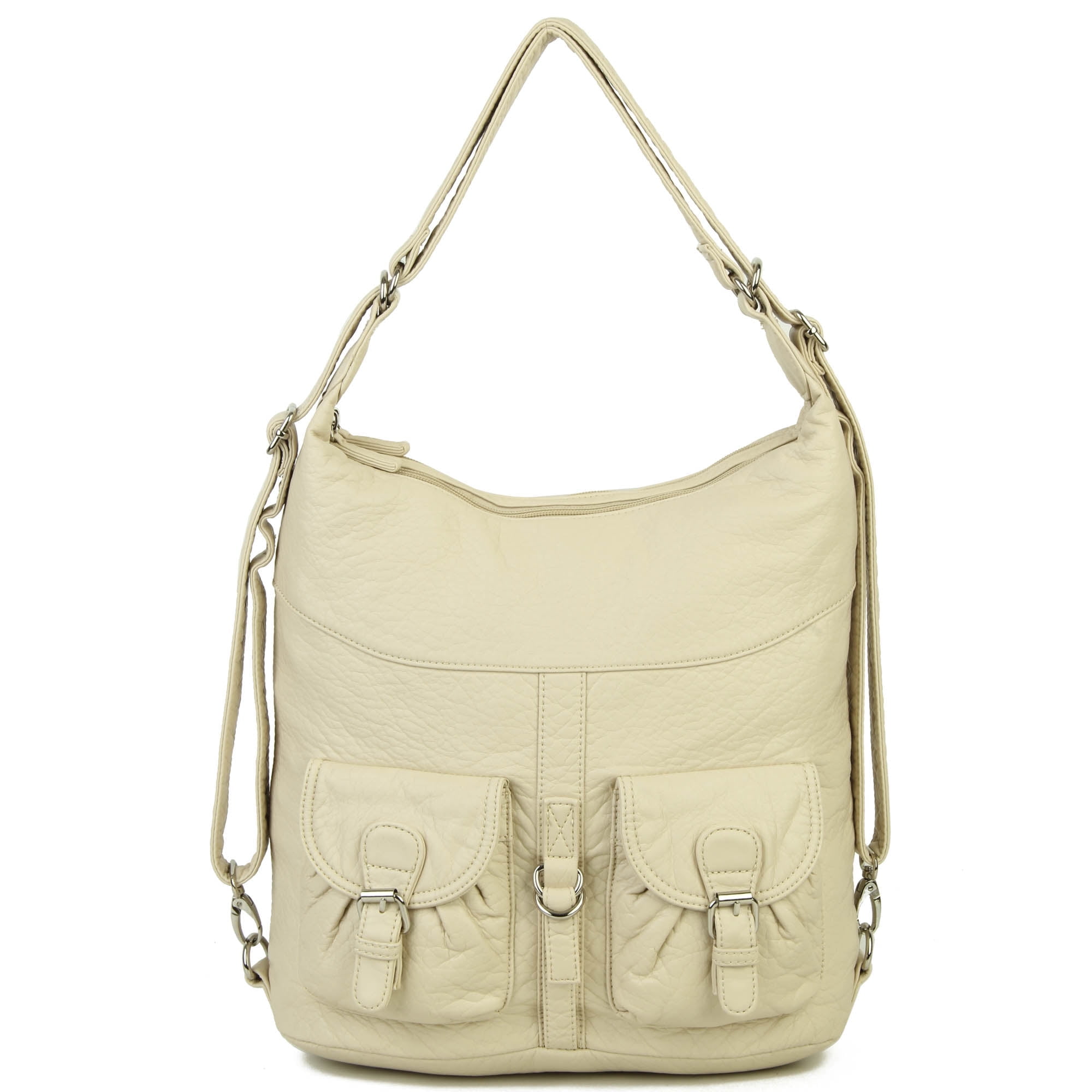 Janey Jane Women Convertible Backpack Crossbody with Soft Vegan Leather ...