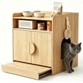 JanflyHome Litter Box Enclosure Cabinet, Cat Litter Box Enclosure ...