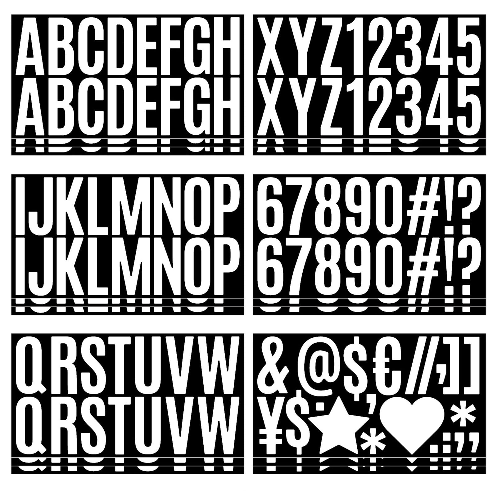 Jangslng 300Pcs 18 Sheets English Letter Sticker Self-adhesive Vinyl ...