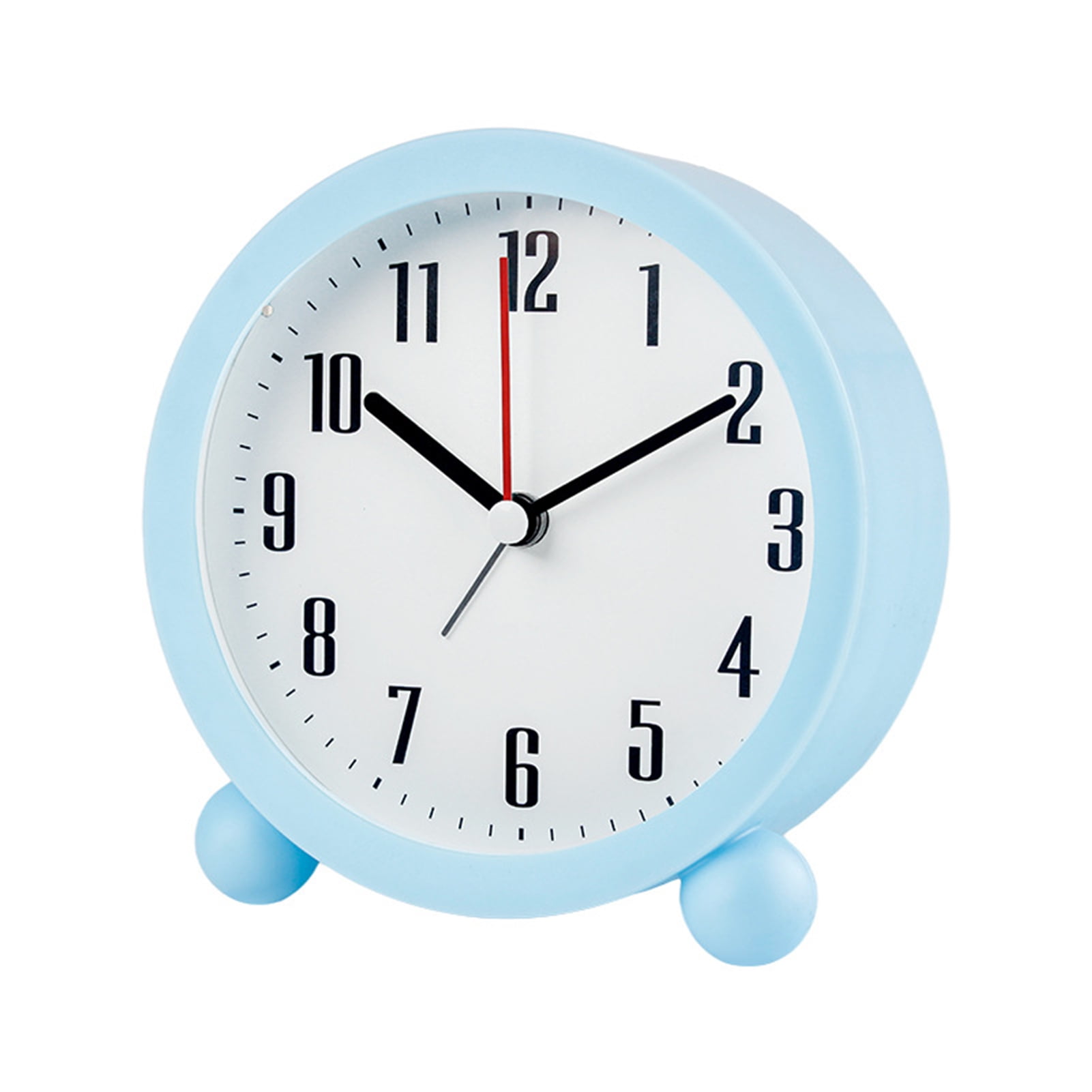 Jangslng Alarm Clock with Night Light Quiet Small Round Easy Set ...