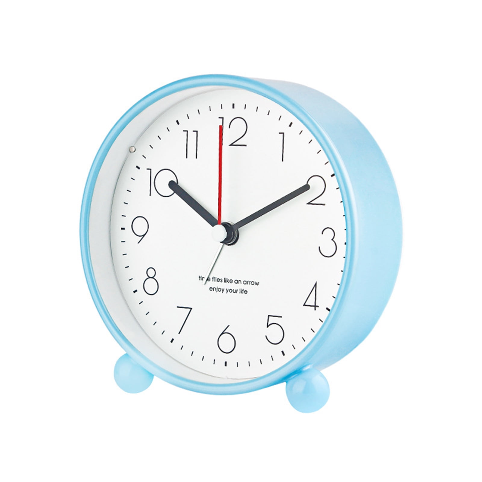 Jangslng Alarm Clock with Night Light Quiet Small Round Easy Set ...