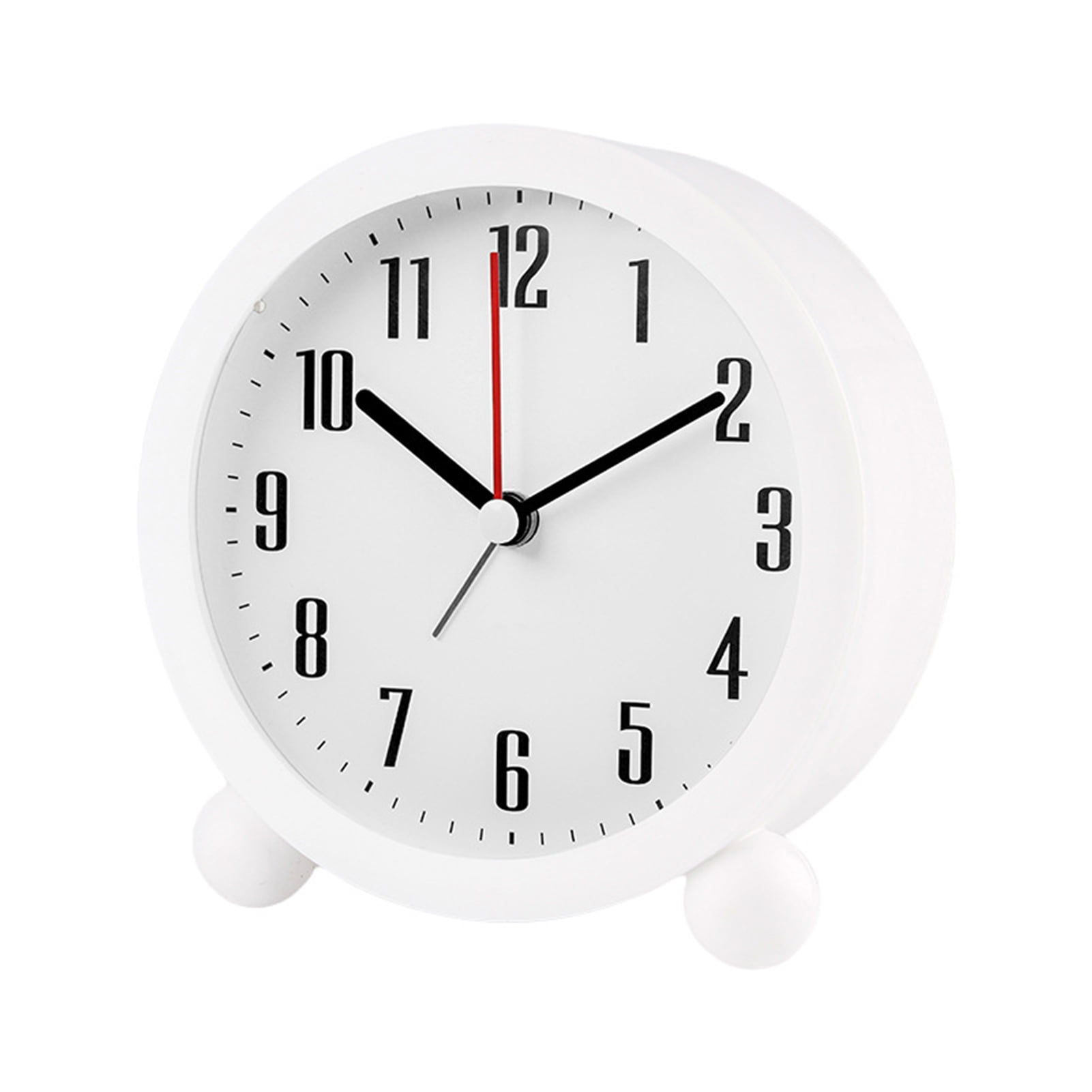 Jangslng Alarm Clock with Night Light Quiet Small Round Easy Set ...