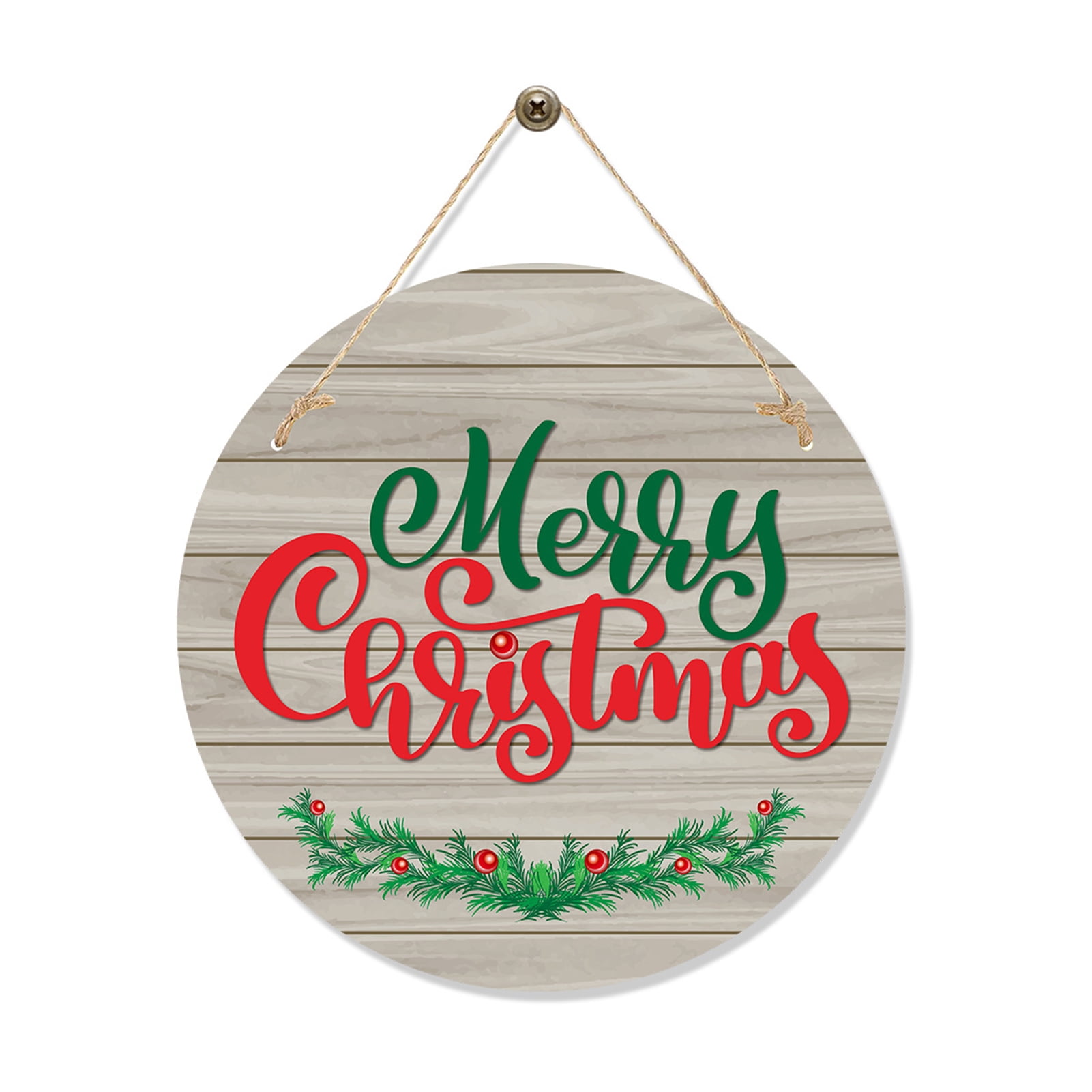 Jangslng Christmas Paper Door Sign Gnome Tree Elk Pattern Indoor ...