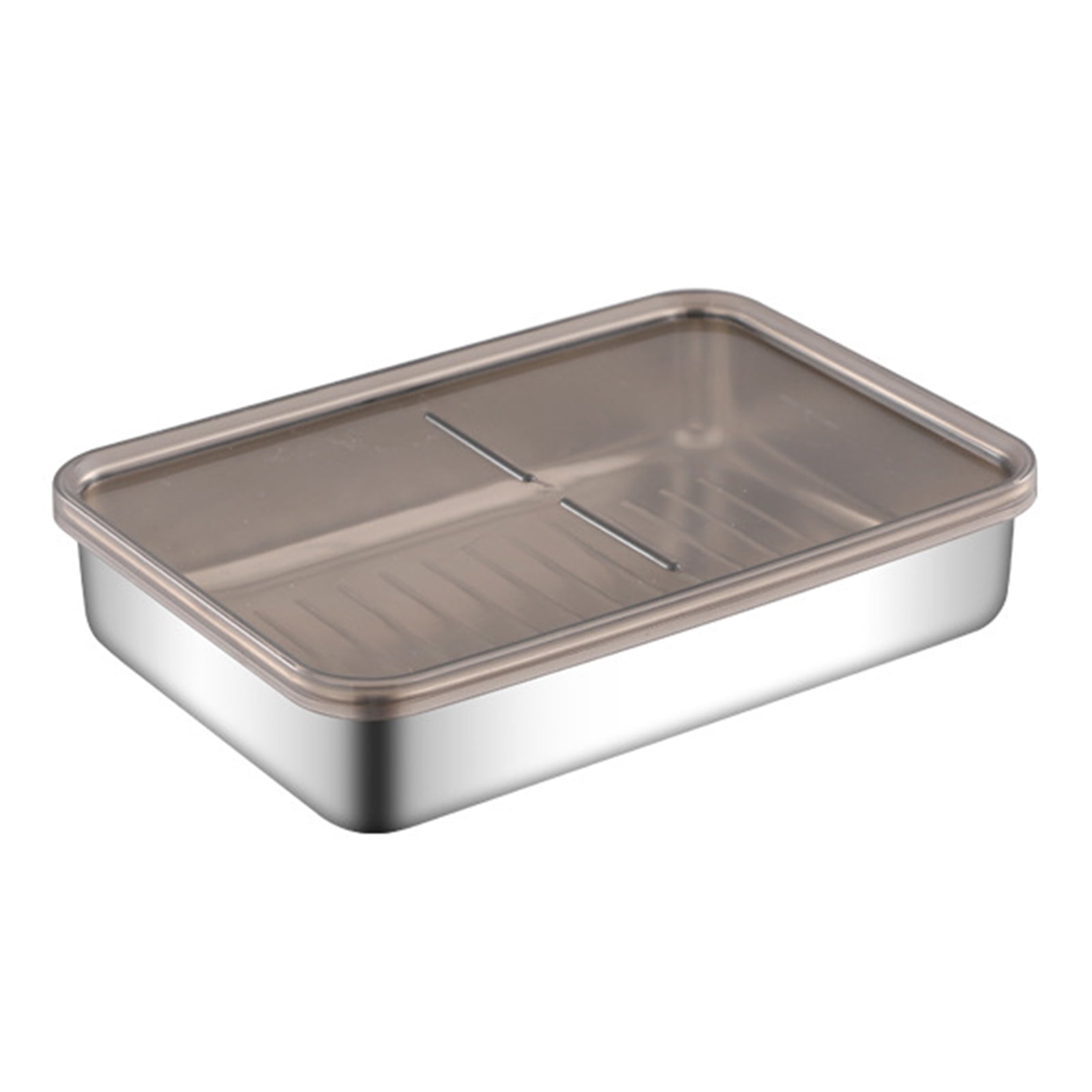 JANGSLNG Refrigerator Stainless Steel Cheese Container, Airtight Meat ...