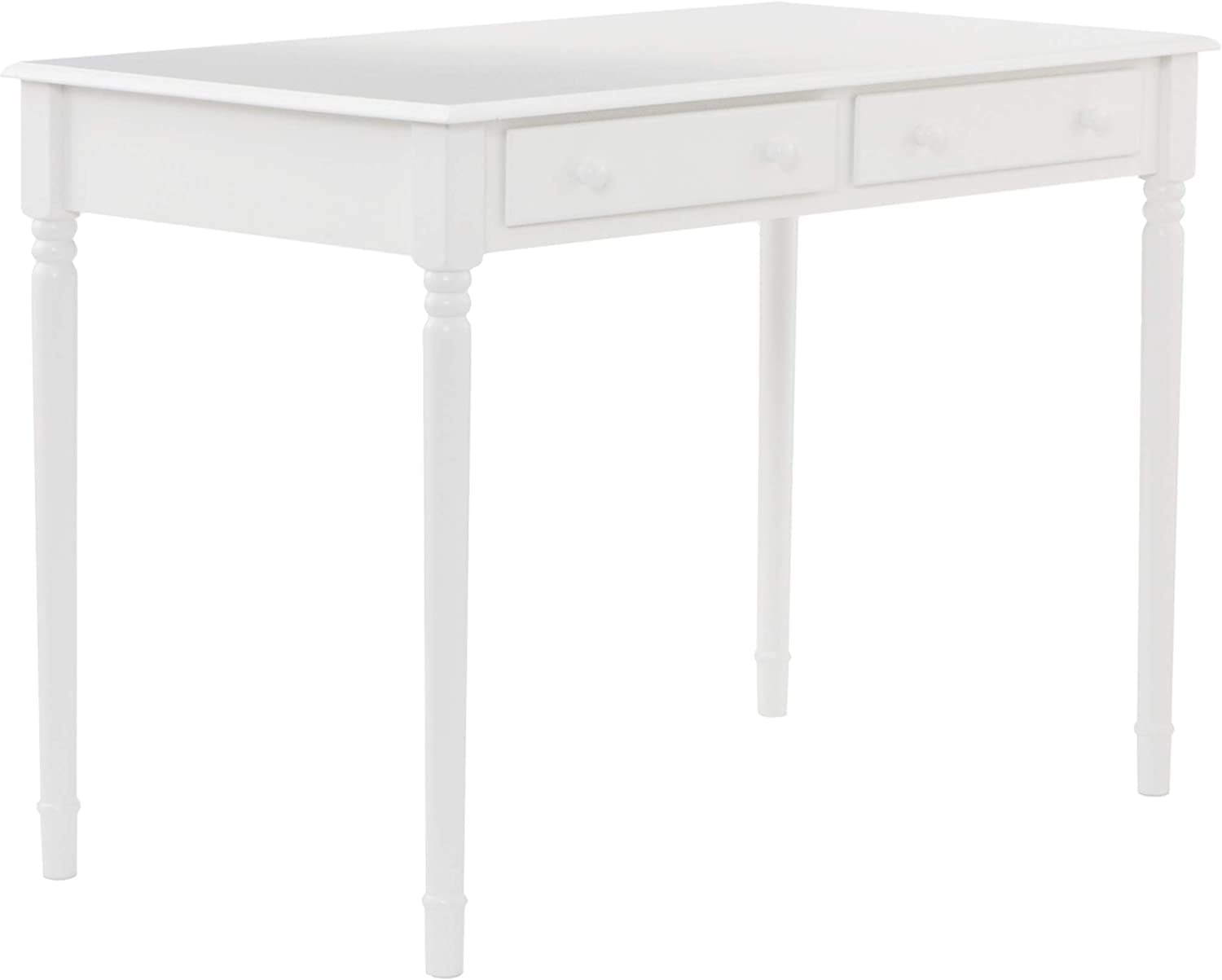 Janice 2-Drawer Slim Profile Writing Desk, Crisp White - Walmart.com