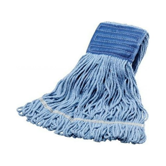 Janico 3041 PEC Medium Blended Cotton Wide Band Looped End Mop, Blue ...