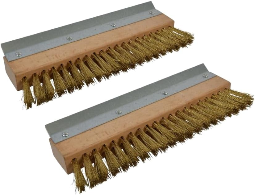 Janico 4004 Bristles Pizza Oven Stone Brush, Includes Rust Proof Steel ...