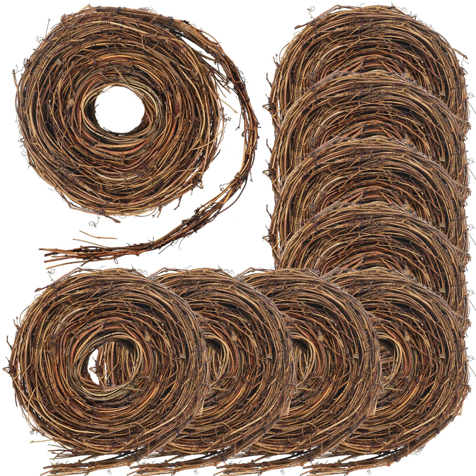 Janinka 9 Pcs Grapevine Garland Natural Grape Vine Wreath for Crafts ...