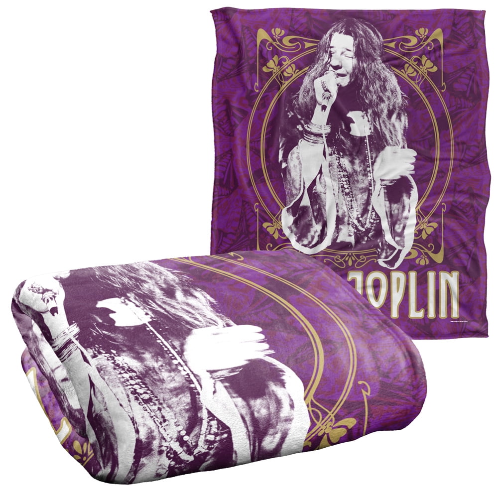 Janis Joplin Blanket, 50"x60" Janis Gold Framed Silky Touch Super Soft ...