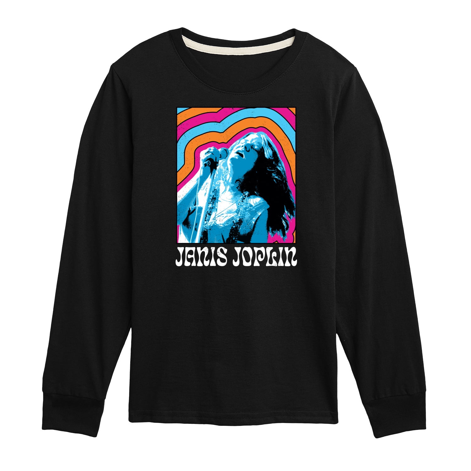 Janis Joplin - Janice Retro Color Waves - Toddler And Youth Long Sleeve ...