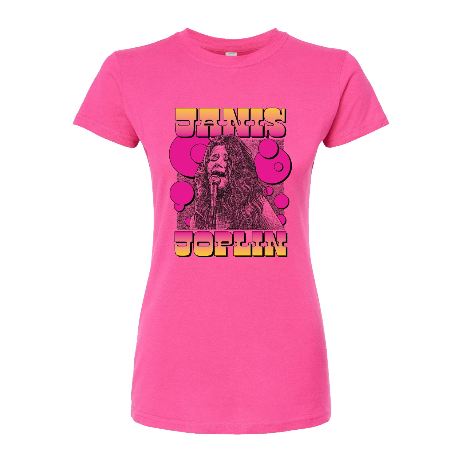 Janis Joplin - Janis Drawing - Juniors Fitted Graphic T-Shirt - Walmart ...