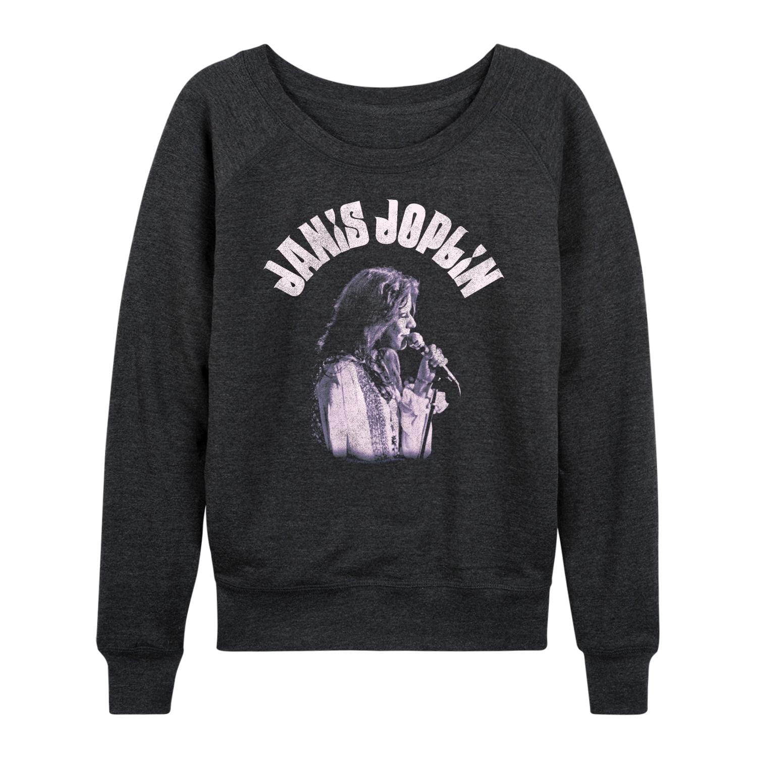 Janis Joplin - Janis Joplin Singing - Women's French Terry Long Sleeve ...