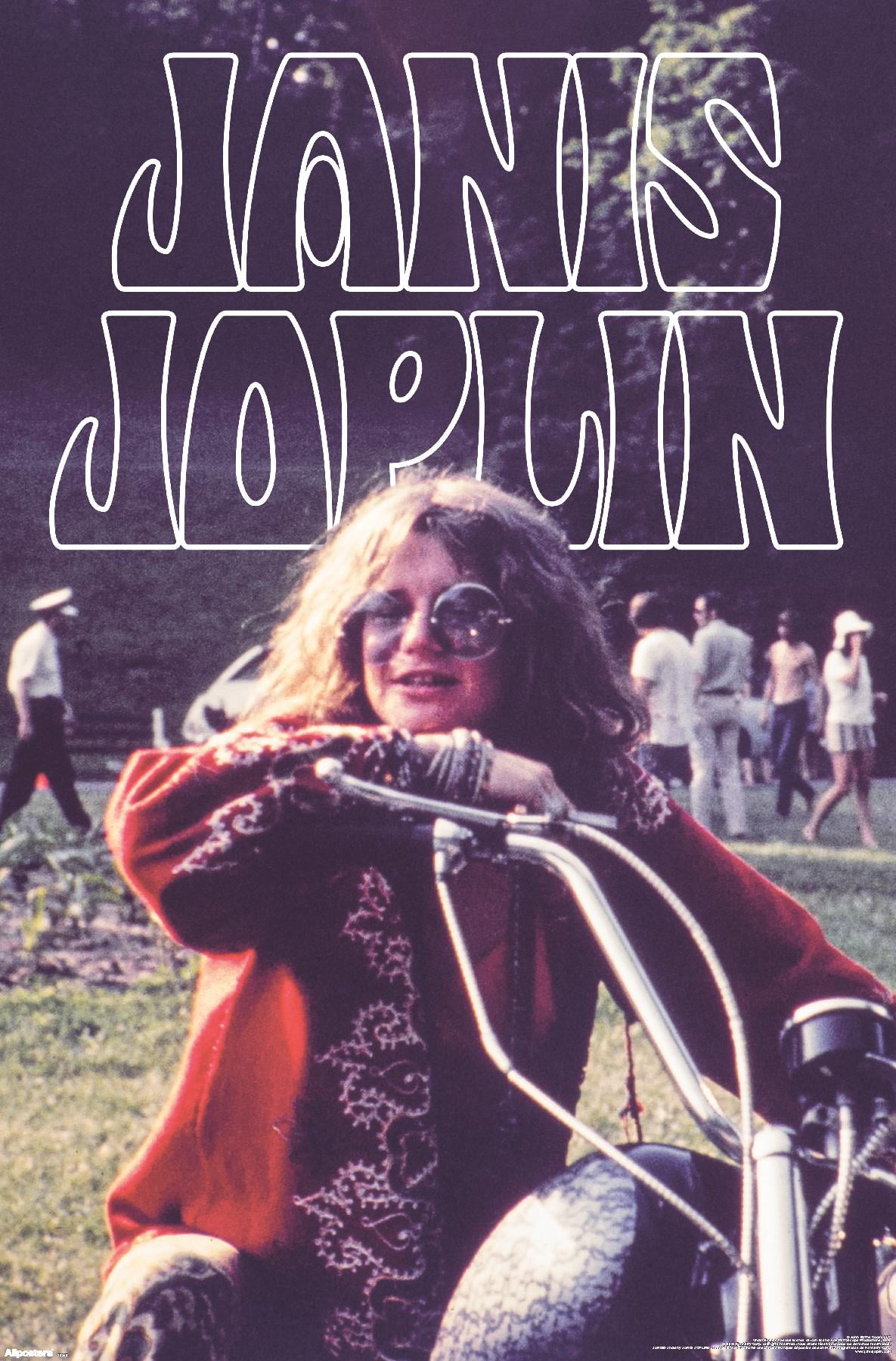 Janis Joplin - Motorcycle Wall Poster, 14.725" x 22.375" - Walmart.com