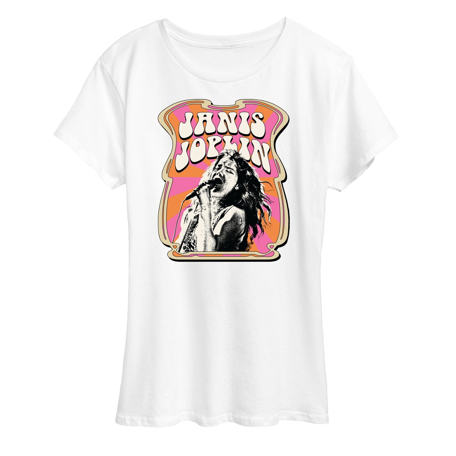 Janis Joplin - Poster Style - Women's Short Sleeve Graphic T-Shirt ...