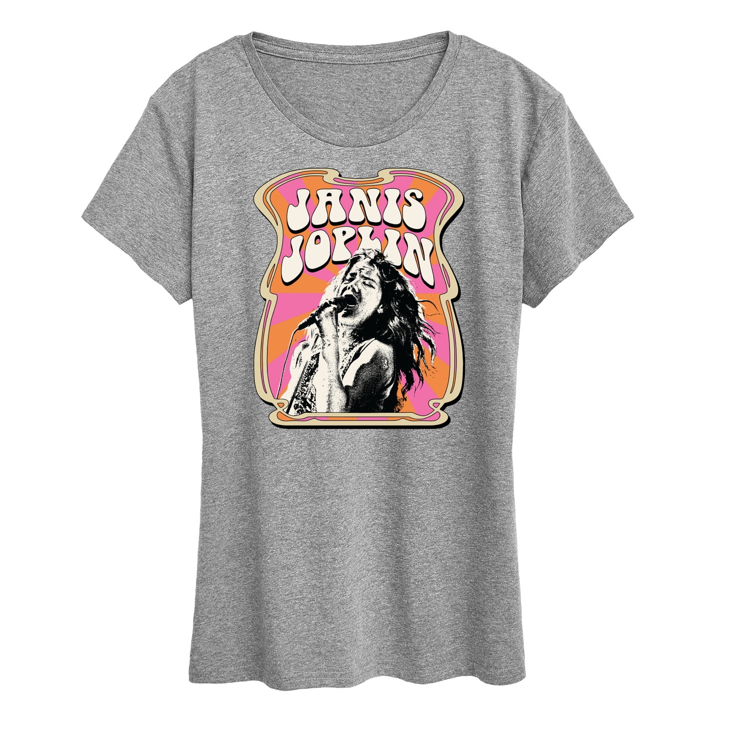 Janis Joplin - Poster Style - Women's Short Sleeve Graphic T-Shirt ...
