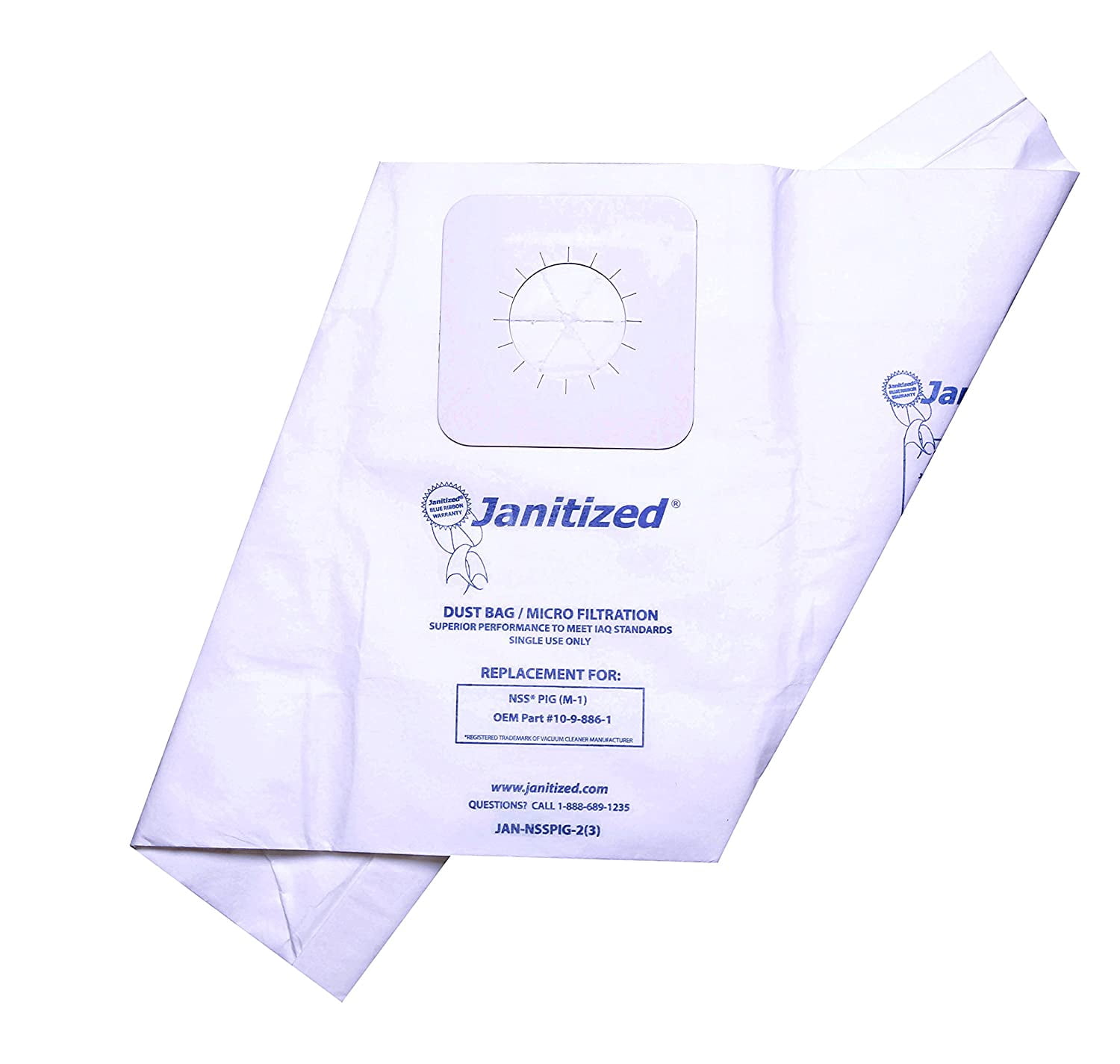 Janitized JAN-NSSPIG-2(3) Premium Replacement Commercial Vacuum Bag ...
