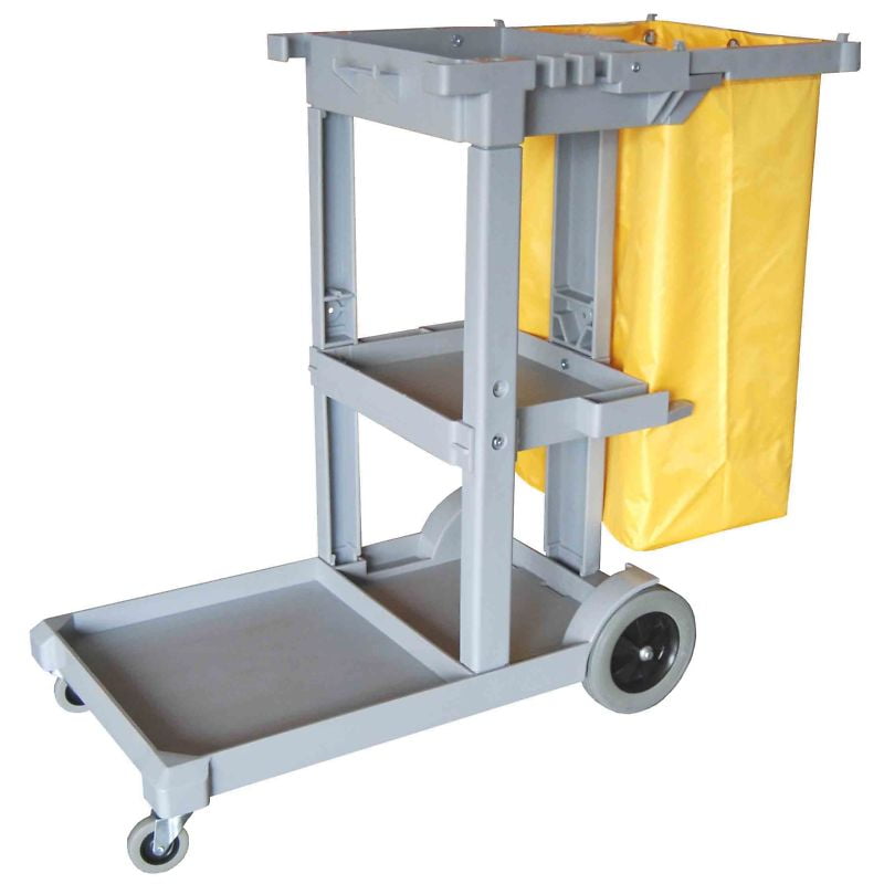 Janitor Cart with Zippered Vinyl Bag - Walmart.com