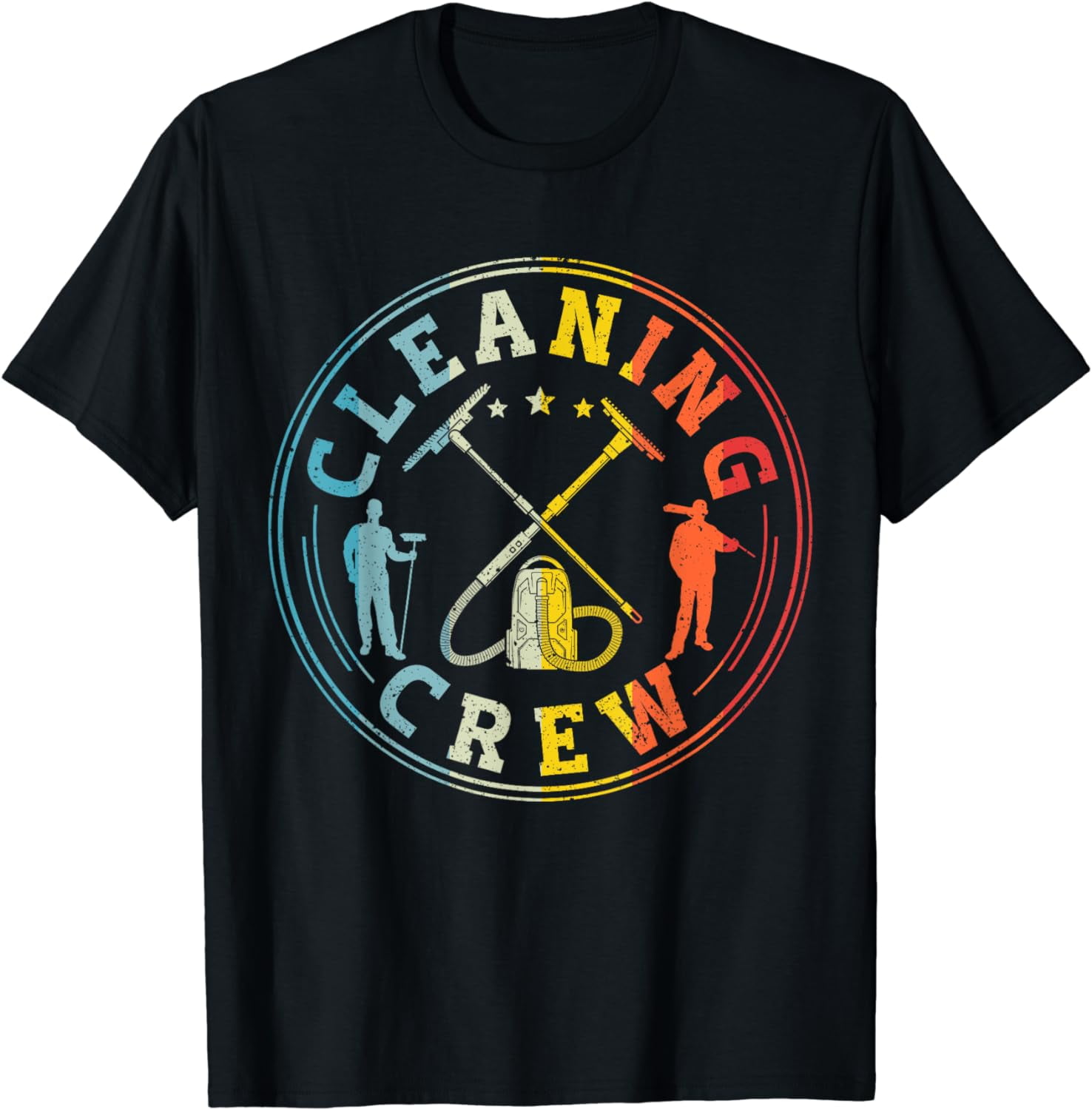 Janitor Cleaner Retro Cleaning Crew T-Shirt - Walmart.com