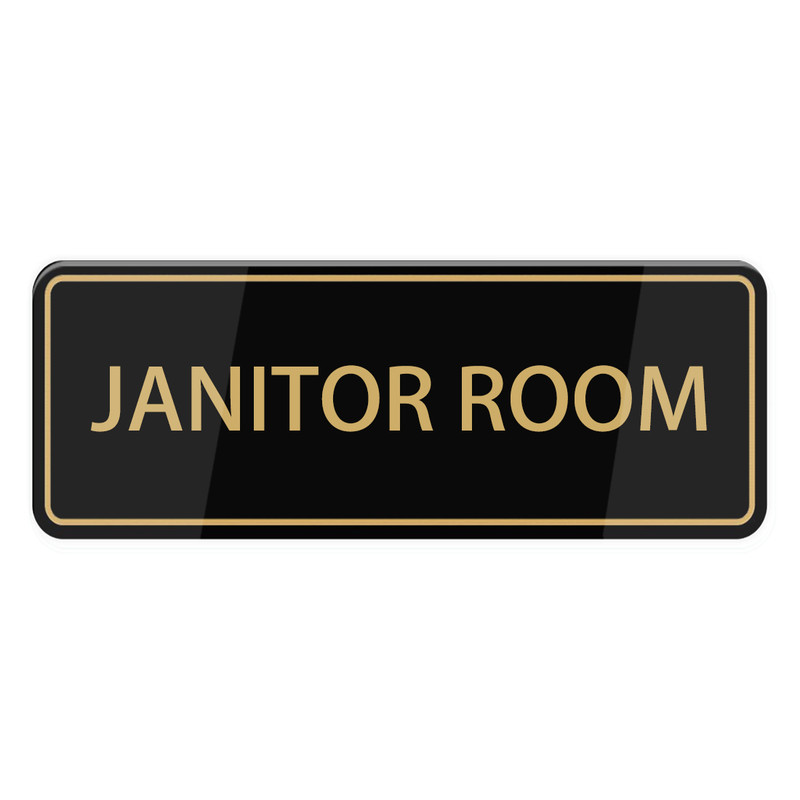 Janitor Room Sign For House (With Strong Adhesive Tape), 3" X 9 ...