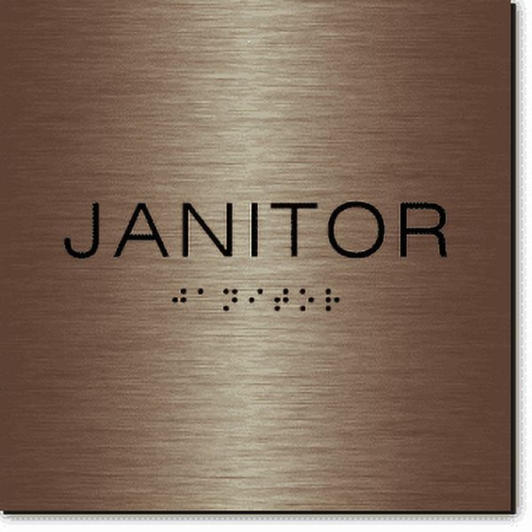 Janitor Sign-Copper / Black (4 Units) - Walmart.com