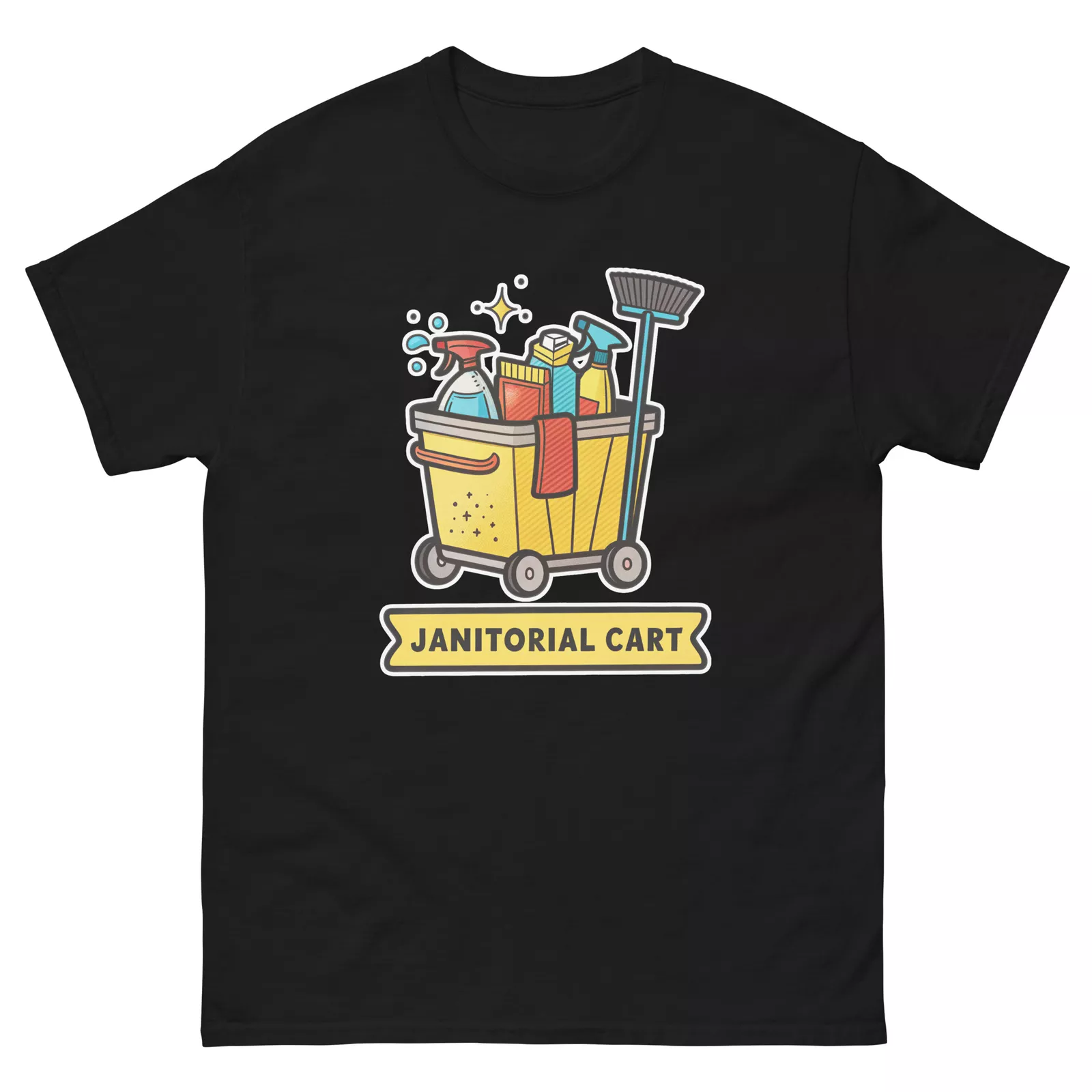 Janitorial Cart School Classroom Object Office Teacher T-Shirt ...