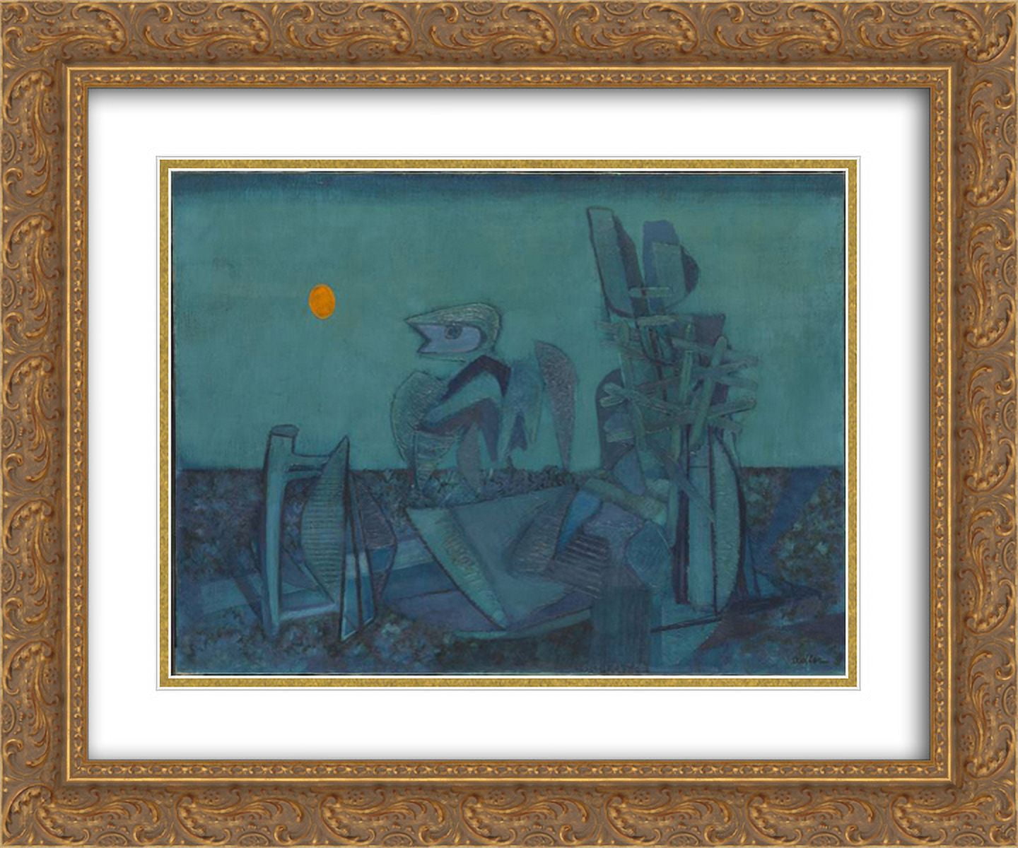 Jankel Adler 2x Matted 24x20 Gold Ornate Framed Art Print 'No Man's ...