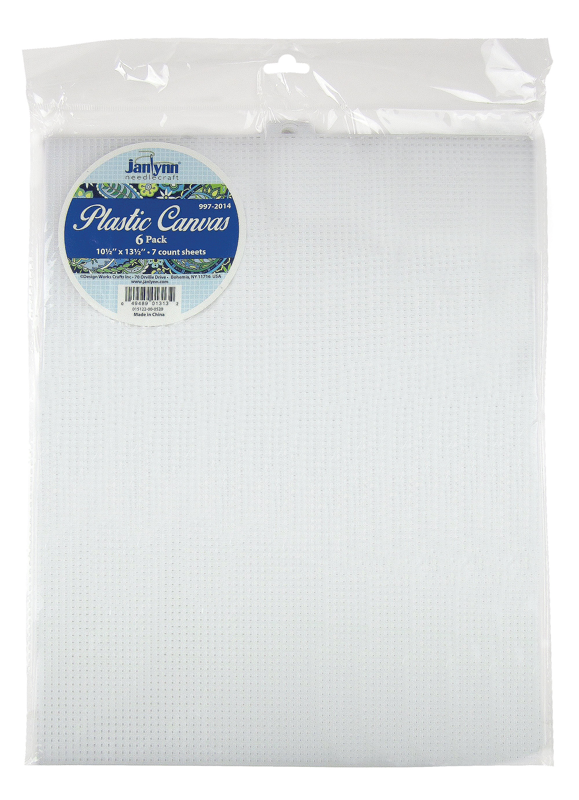 Janlynn 7 Count Clear Plastic Canvas Craft Pack Mesh, 6 Sheets, 10.5 x ...