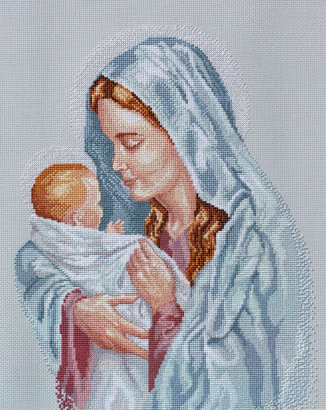Janlynn Counted Cross Stitch Kit 12"X15"-The Blessed Mother (14 Count ...