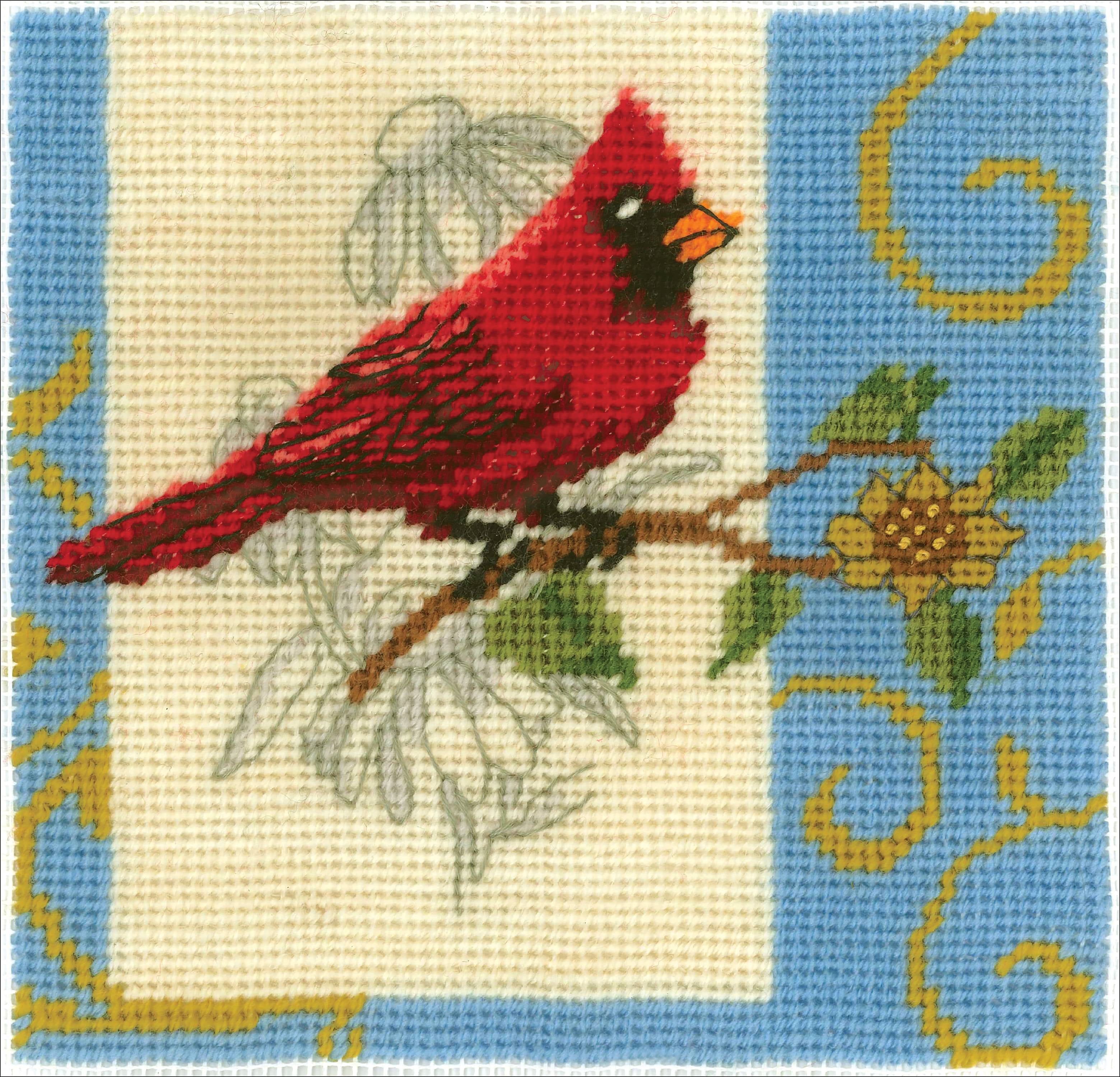 Janlynn Needlepoint Kit 6"X6"-Cardinal - Walmart.com