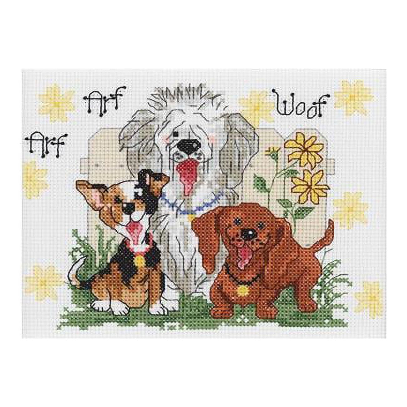 Janlynn/Suzy's Zoo Mini Counted Cross Stitch Kit 7"X5"-Dogs Of Duckport ...