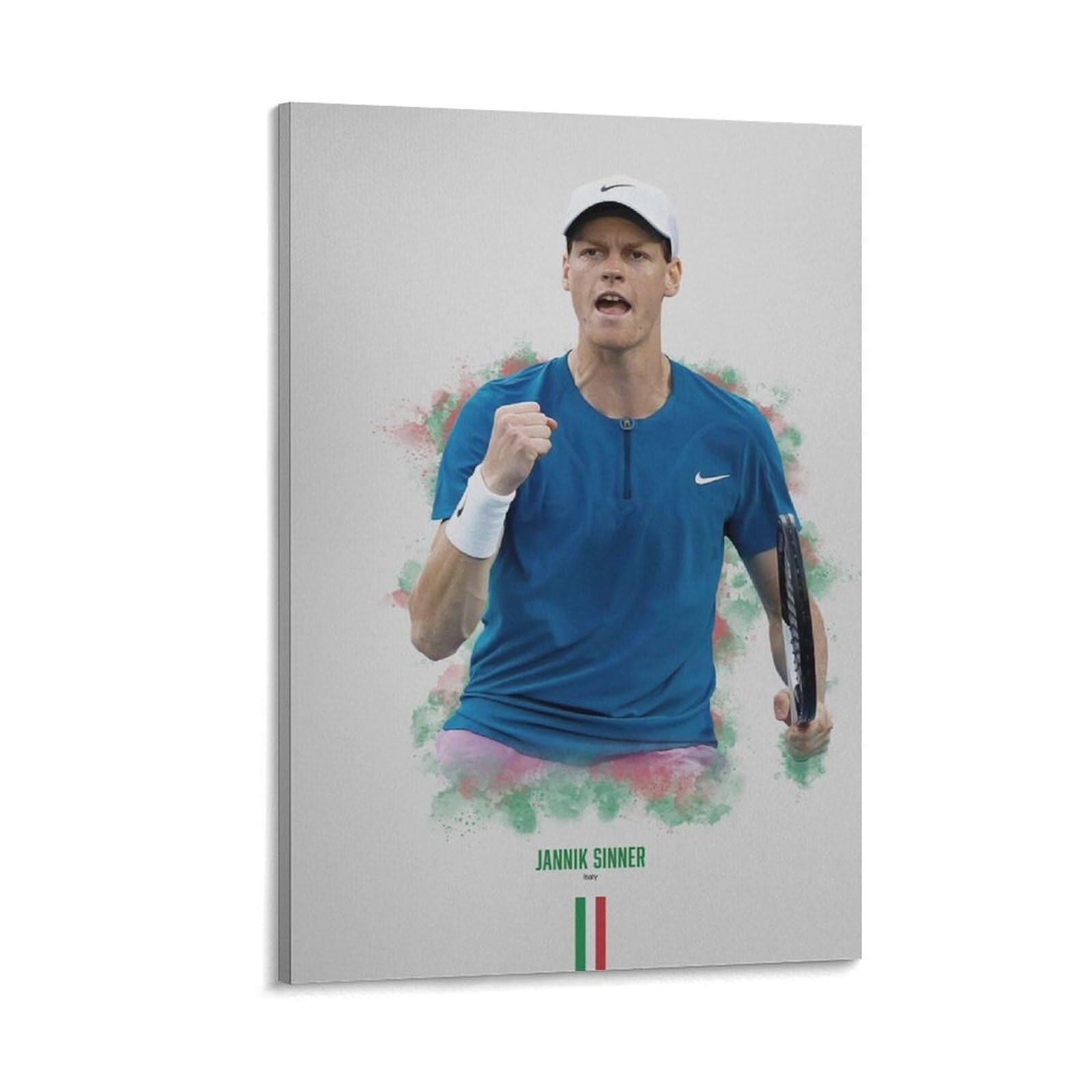 Jannik Sinner Poster Tennis Picture Canvas Poster (22) Canvas Wall Art ...