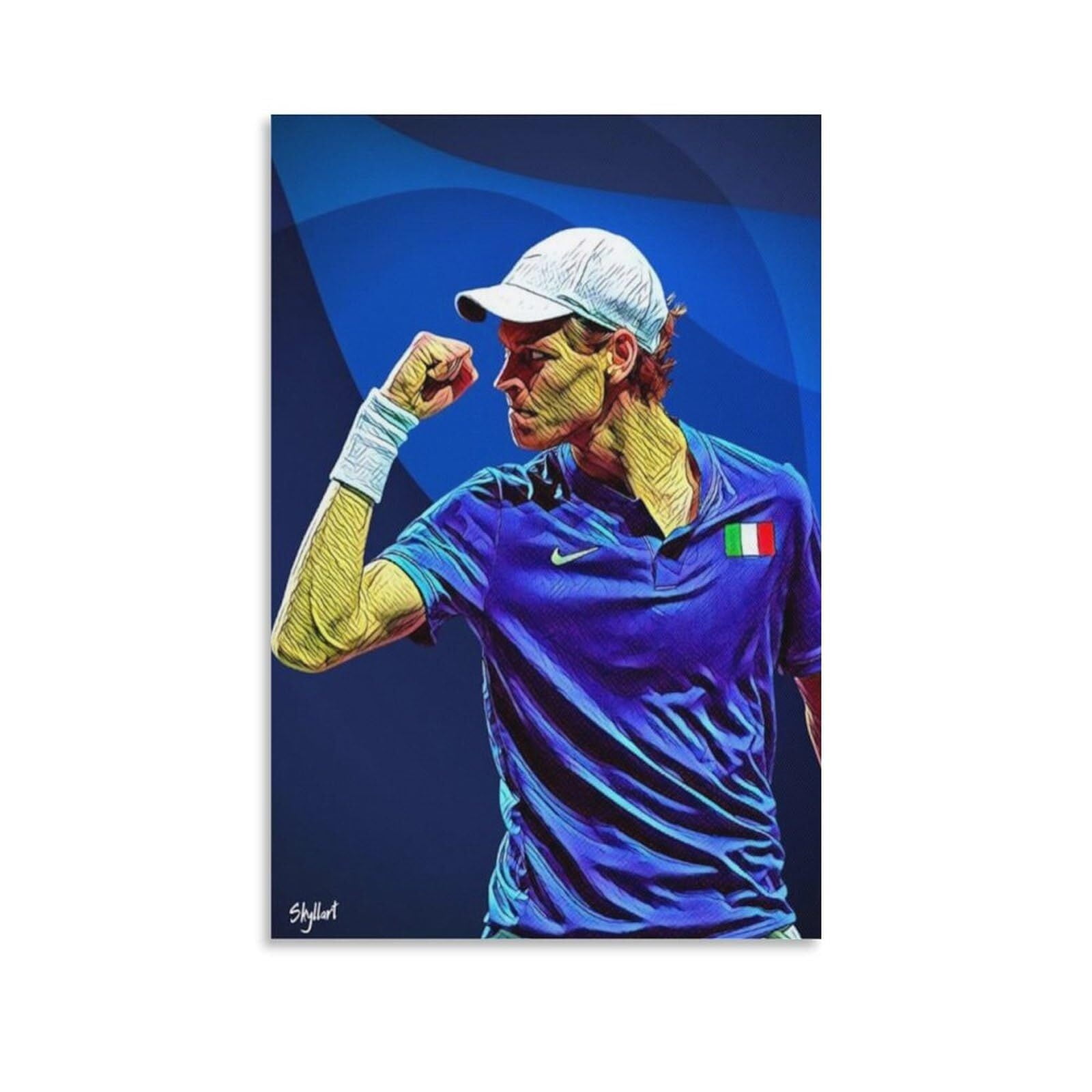 Jannik Sinner Poster Tennis Picture Canvas Poster (25) Painting On ...