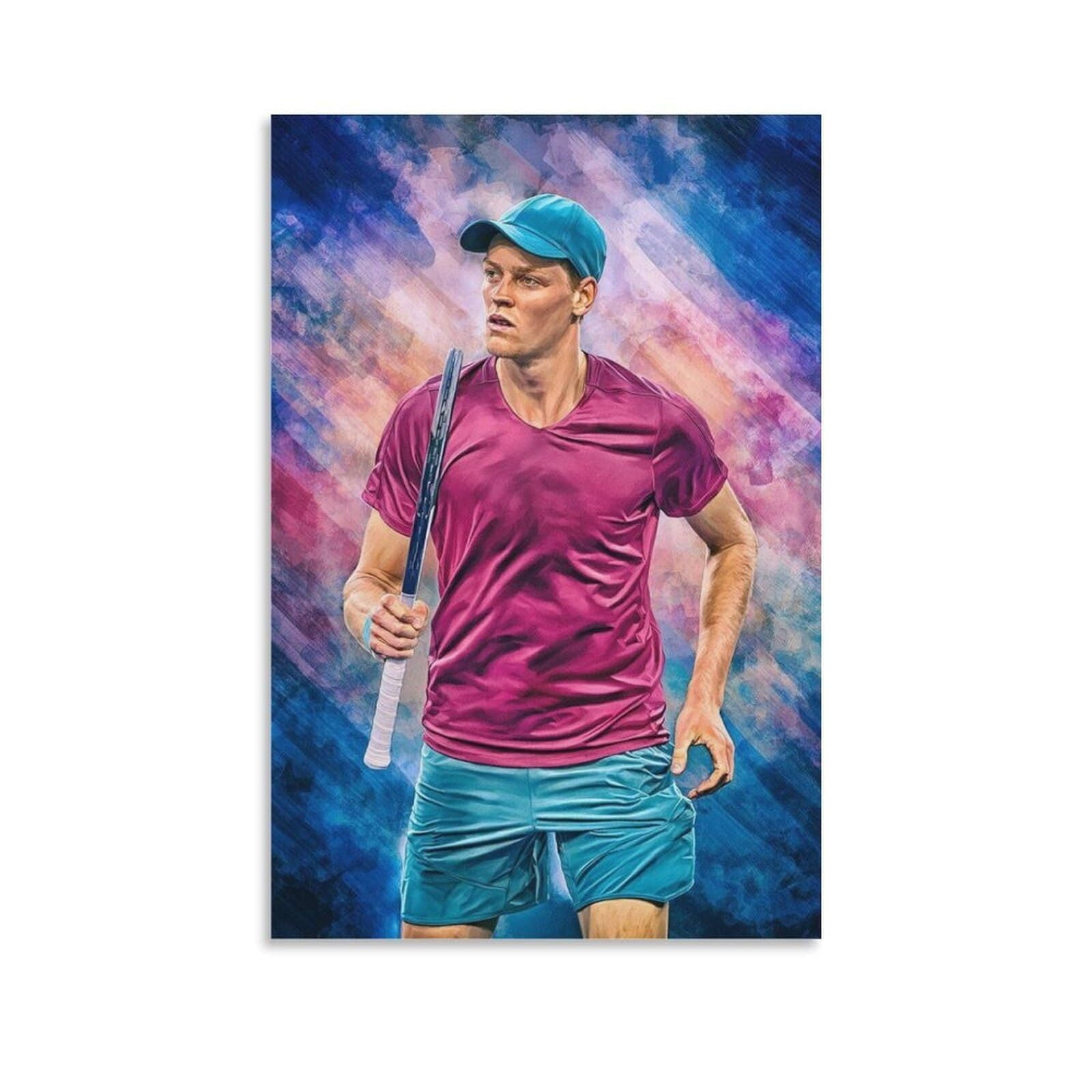 Jannik Sinner Poster Tennis Picture Canvas Poster Art Poster Canvas ...