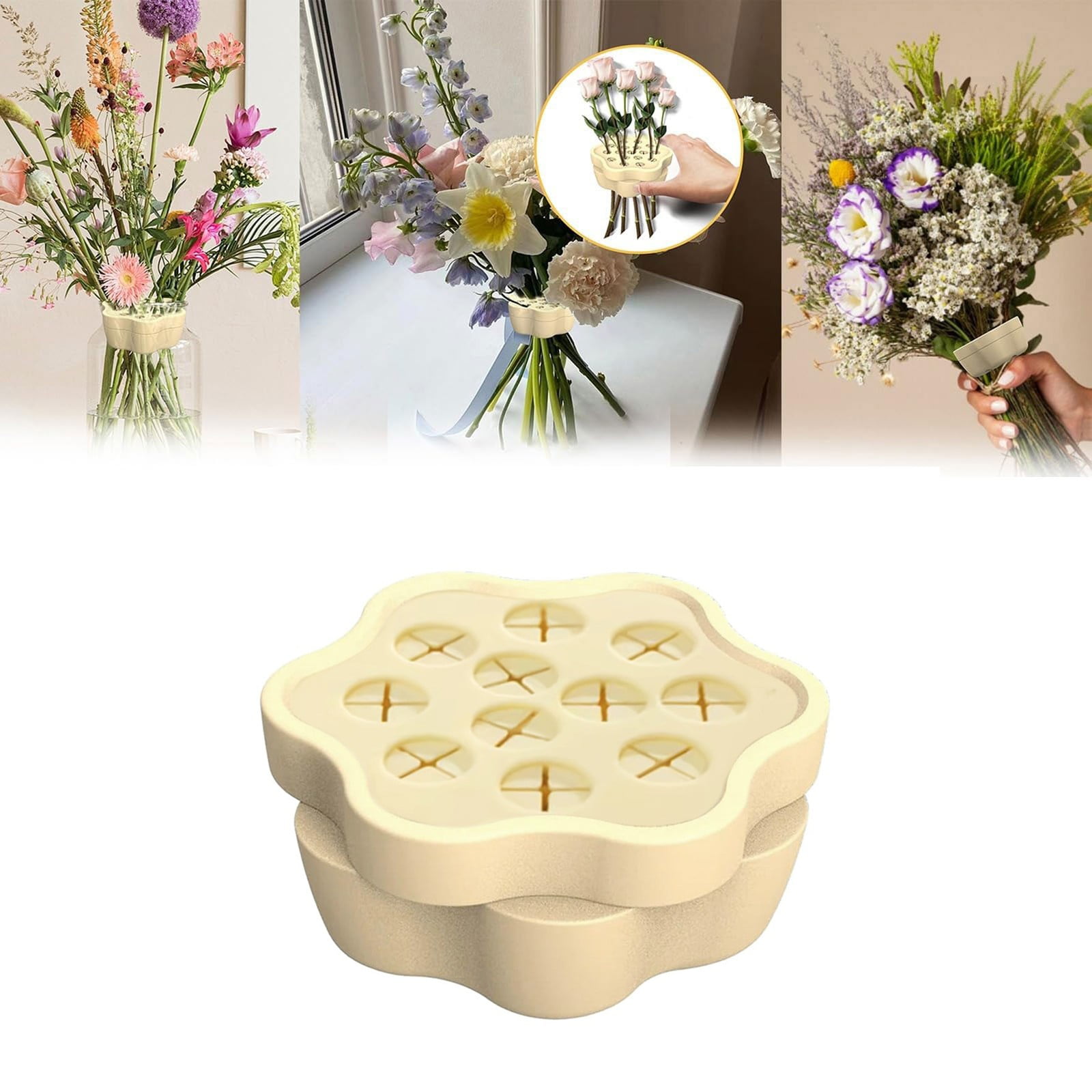 Jannly 2024 Silicone Flower Arrangement Twister Arrangement Flower Stem ...