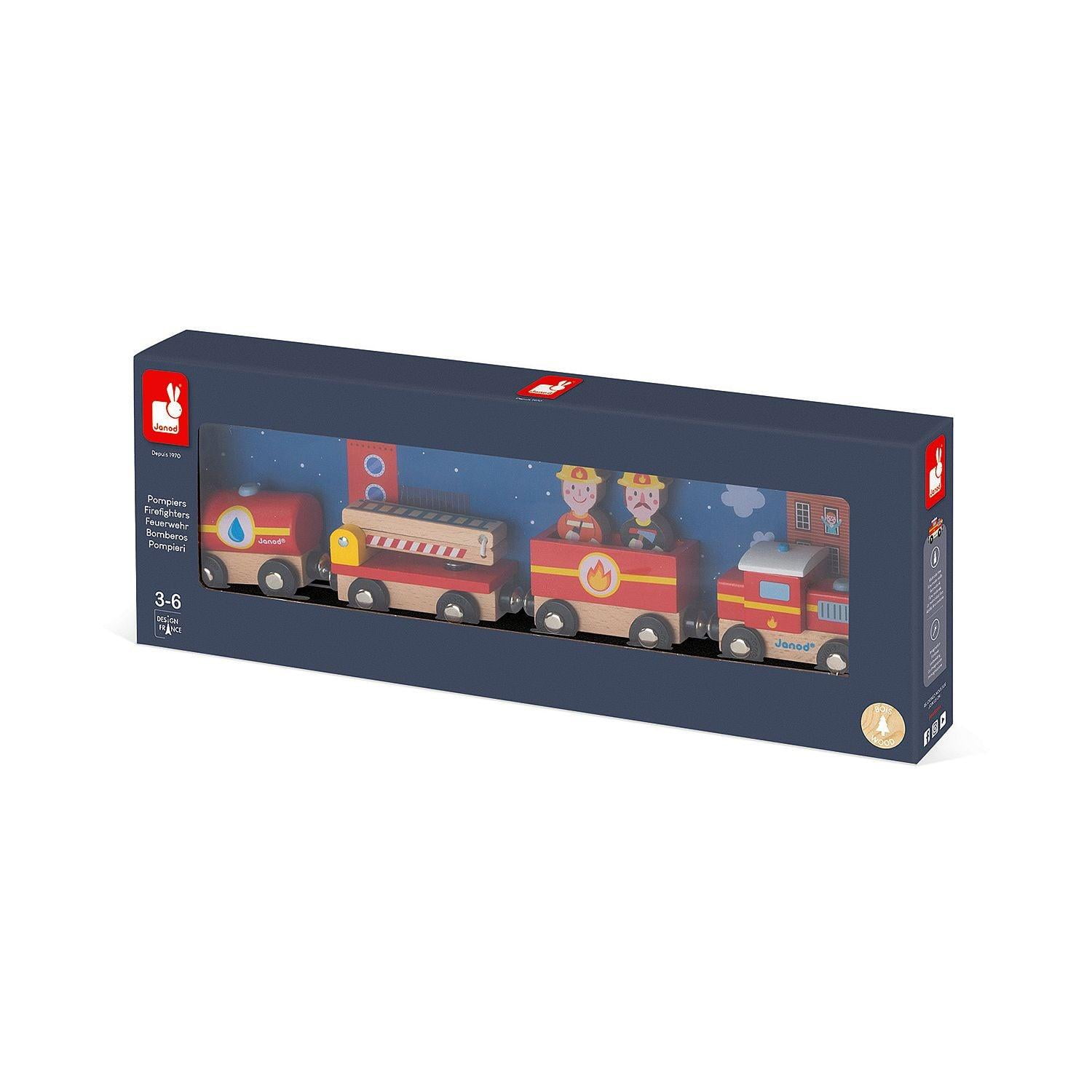 Janod - Magnetic Firefighter Train - Walmart.com