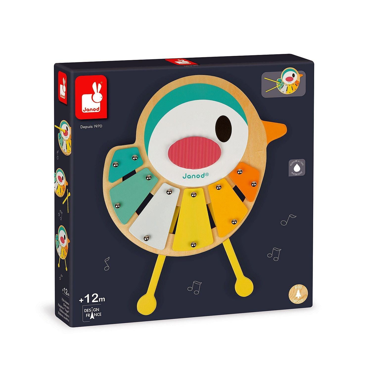 Janod Pure Bird Xylo Music Toy Suitable For Children From 1 Year Old ...