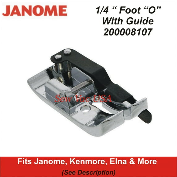 Janome 1/4 Inch Quilting Foot (O) 200008107 Fits Janome Models In ...