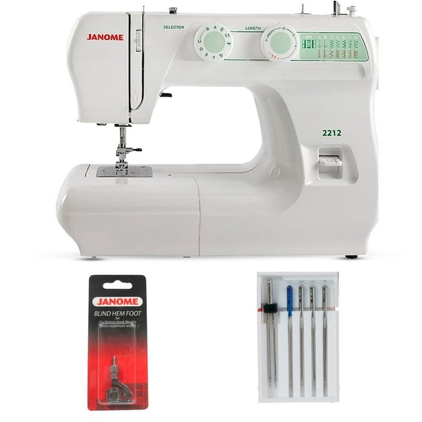 Janome 2212 Front-Loading Sewing Machine with 12 Built-In Stitches ...